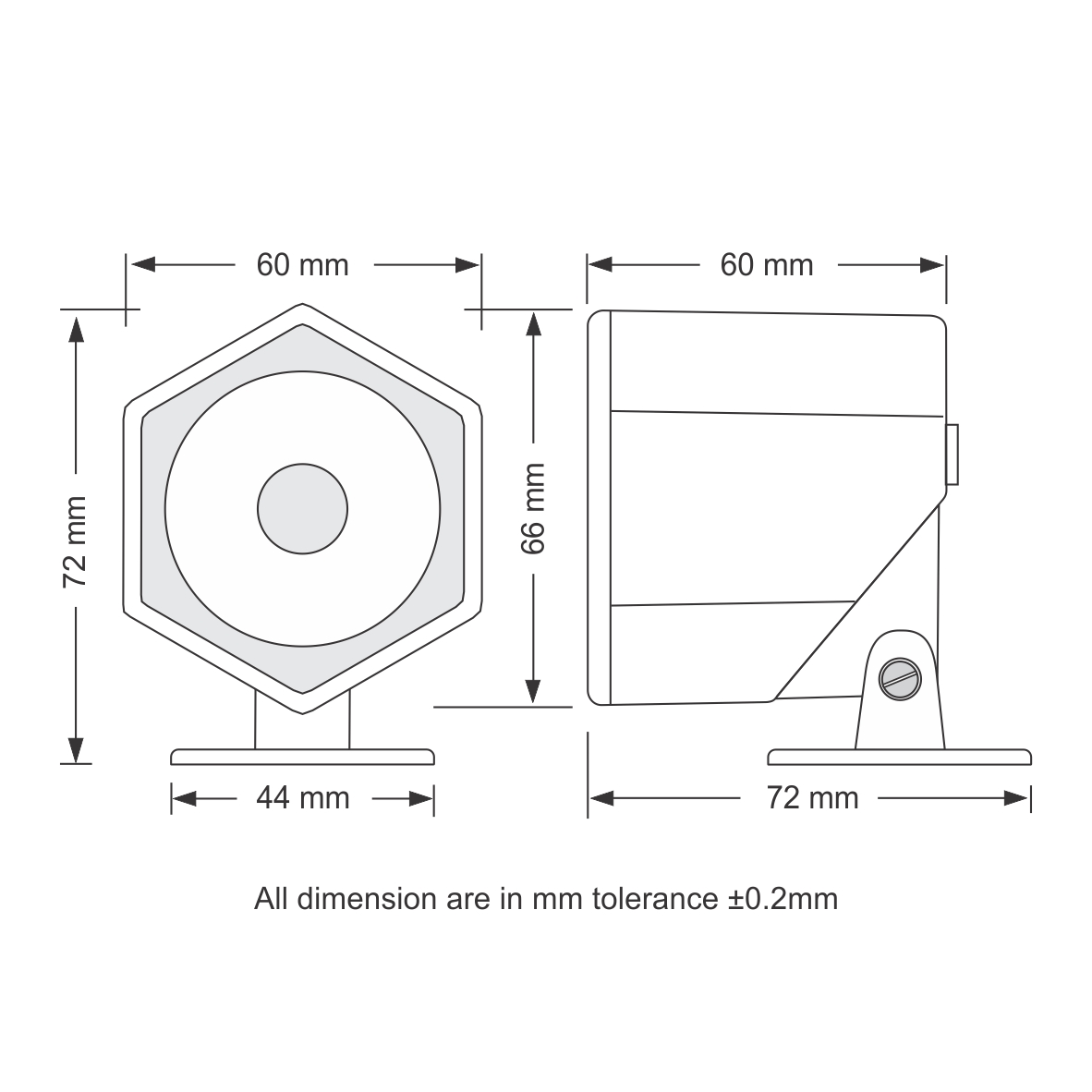 Piezo Siren - HEX118 - Electronic Sirens, Panic Switch, Panic alarm ...